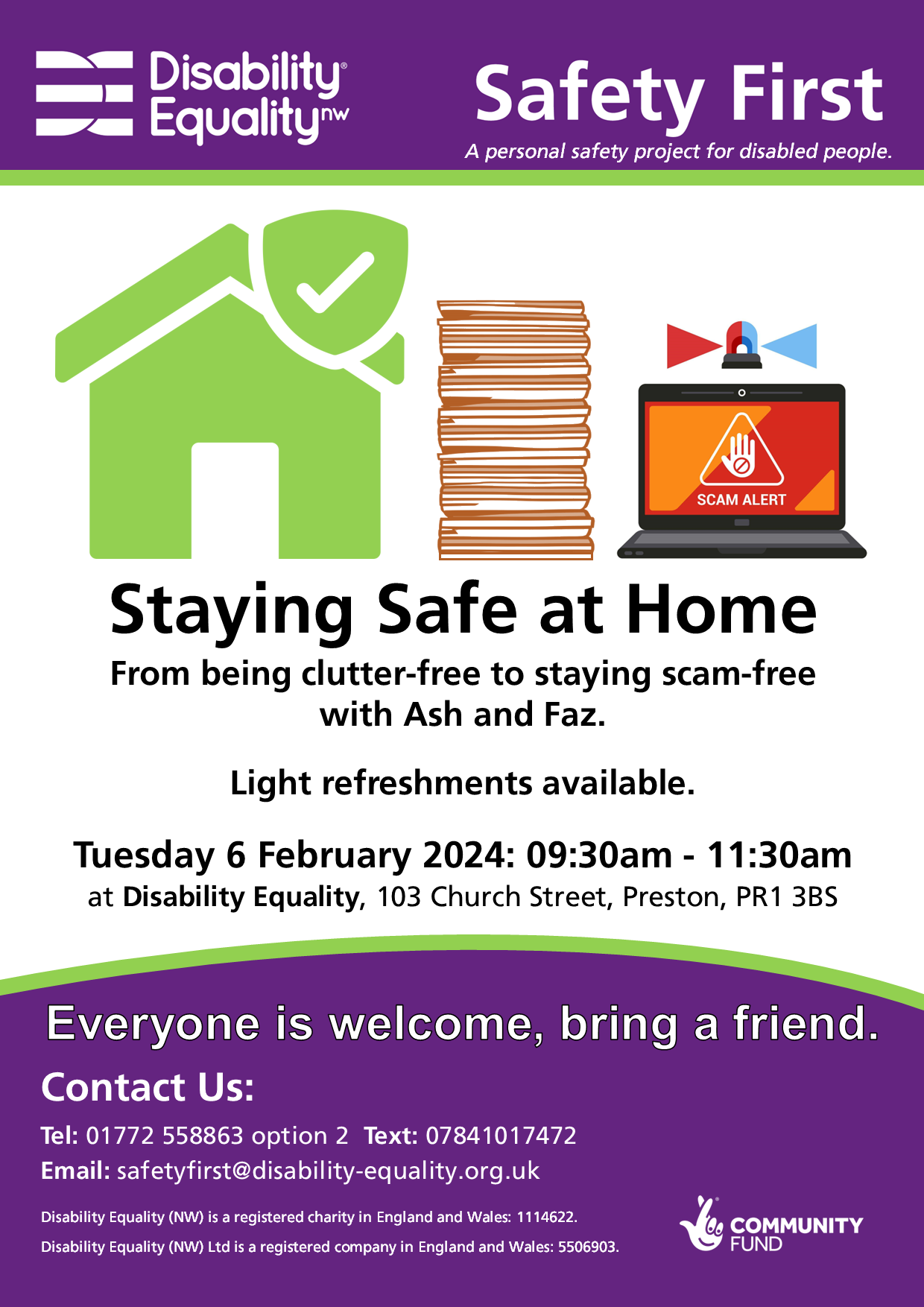 Staying Safe at Home - Disability Equality North West